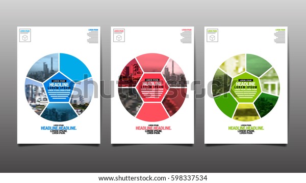 Poster Flyer Template Circle Abstact Background Stock Vector (Royalty ...