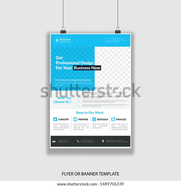 Poster Flyer Template Design Clean Clear Stock Vector (Royalty Free ...