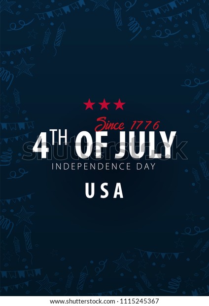 Poster Fourth July 4th July Independence: vector de stock (libre de ...