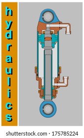 Poster Hydraulics Stock Vector (Royalty Free) 175785224 | Shutterstock