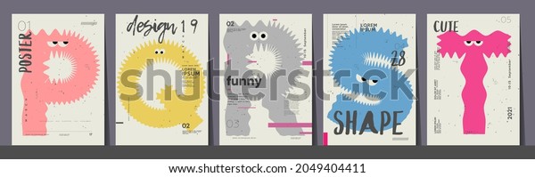 Poster Layout Design Letters Pqrst Alphabet Stock Vector (Royalty Free ...