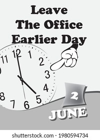 Poster Leave Office Earlier Dayvector Illustration Stock Vector ...