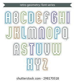 Quad Font Vector Alphabet Letters Numbers Stock Vector (Royalty Free ...