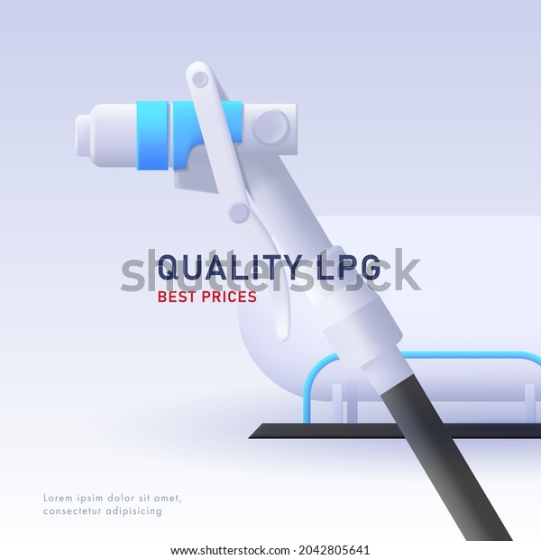 Poster Lpg Station Equipment 3d Illustration Stock Vector (Royalty Free ...