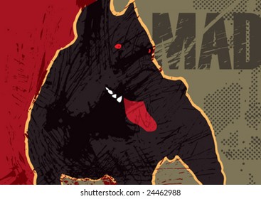 Poster Mad Dog Vector Illustration Stock Vector (Royalty Free) 24462988 ...