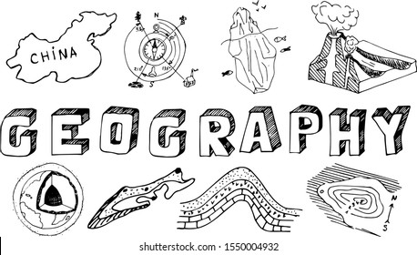 Poster Name School Subject Geography English Stock Vector (Royalty Free ...