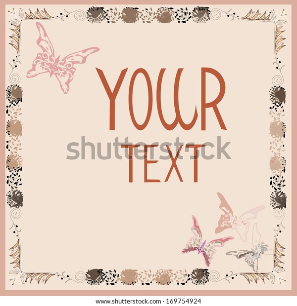 Poster Place Under Text Vector Illustration Stock Vector (Royalty Free ...