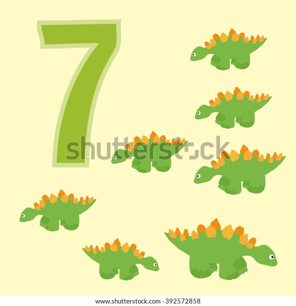 Poster Primary Numeracy Number Seven Next Stock Vector (Royalty Free ...