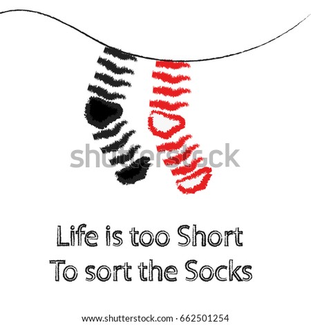Poster Quote Socks Funny Quote About Socks Stripedhand Stock Vector ...