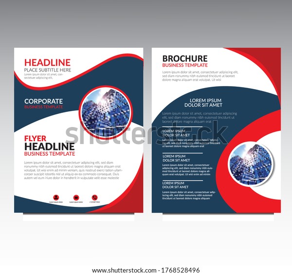 Poster Red Flyer Pamphlet Brochure Cover Stock Vector (Royalty Free ...