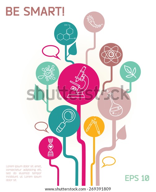 Poster Science Icons Hand Drawn Cartoon Stock Vector (Royalty Free ...