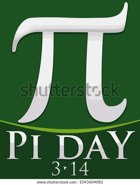 Poster Silver Pi Symbol Over Green Stock Vector (Royalty Free ...