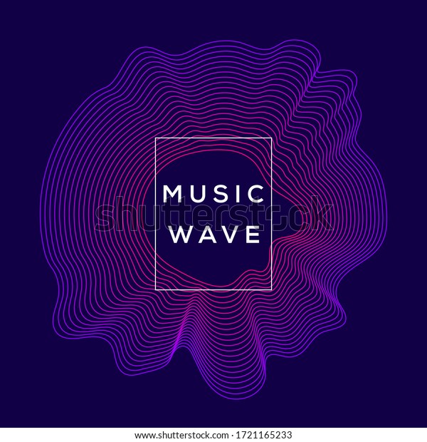 Poster Sound Wave Vector Illustration Eps Stock Vector (Royalty Free ...