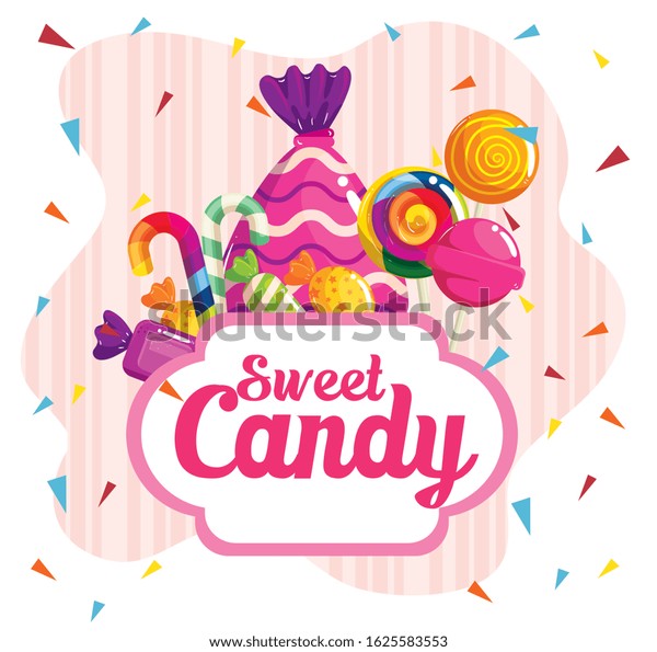 Poster Sweet Candy Caramels Vector Illustration Stock Vector (Royalty ...