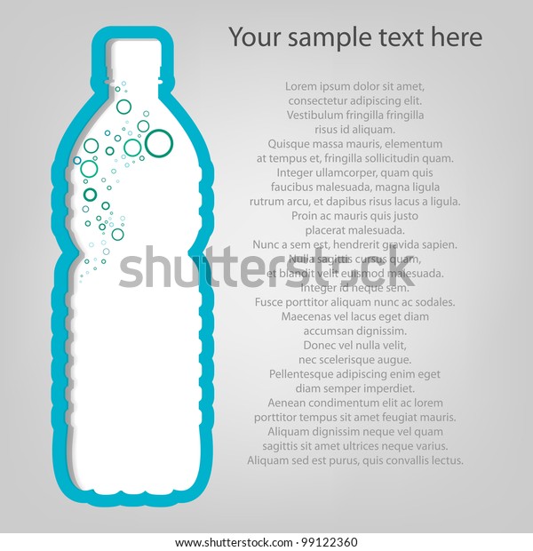 Poster Template Bottle Water Stock Vector (Royalty Free) 99122360
