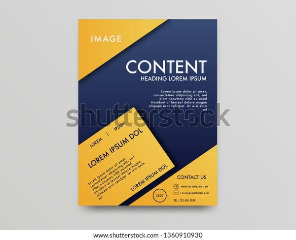 Poster Template Design Blue Yellow Poster Stock Vector (Royalty Free ...