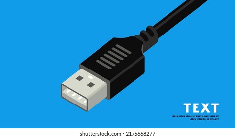 Poster Template Image Usb Connector Isometric Stock Vector (Royalty ...