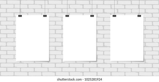 Poster Template On Brick Wall Vector Stock Vector (Royalty Free ...