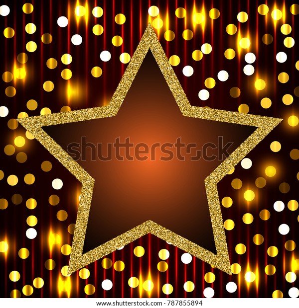 Poster Template Retro Star Banner Design Stock Vector (Royalty Free ...