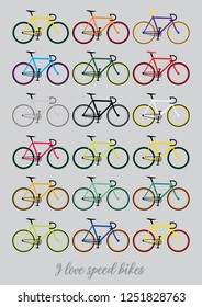 Posters Bicycle Speed Stock Vector (Royalty Free) 1251828763 | Shutterstock