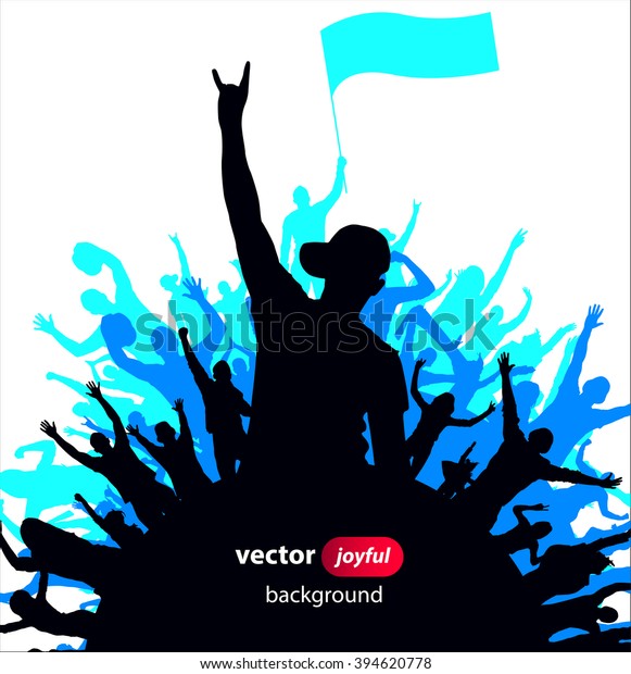 Posters Cheering People Stock Vector (Royalty Free) 394620778 ...