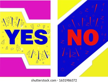 Posters Yes No Vector Graphics Bright Stock Vector (Royalty Free ...