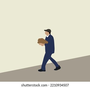 Postman Blue Uniform Post Office Workers Stock Vector (Royalty Free ...