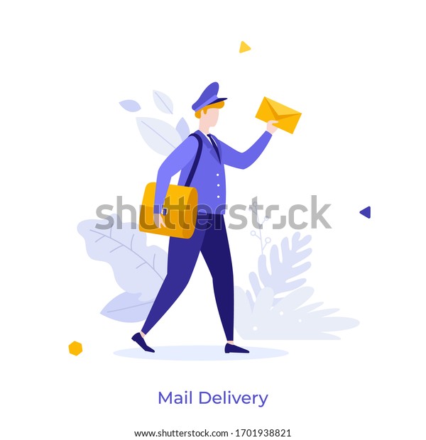 Postman Mailman Postal Carrier Postie Uniform Stock Vector (Royalty ...