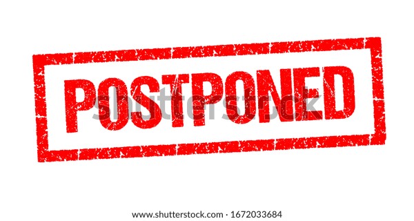 Postponed Stamp Vector On White Background Stock Vector (Royalty Free ...