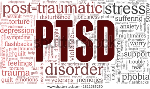 Posttraumatic Stress Disorder Ptsd Vector Illustration Stock Vector ...