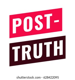 Posttruth Vector Illustration On White Background Stock Vector (Royalty ...