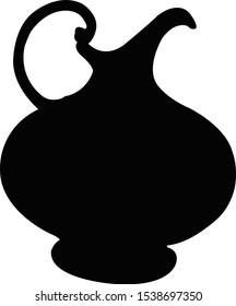 Pot Black Color Silhouette Vector Stock Vector (Royalty Free ...