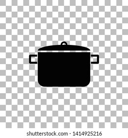 Pot Black Flat Icon On Transparent Stock Vector (Royalty Free ...