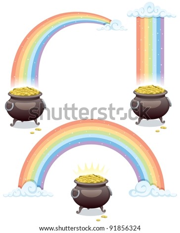 Rainbow With Pot Of Gold Clipart | Free download on ClipArtMag