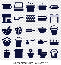 Pot Icons Set Set 25 Pot Stock Vector (Royalty Free) 638669212 ...