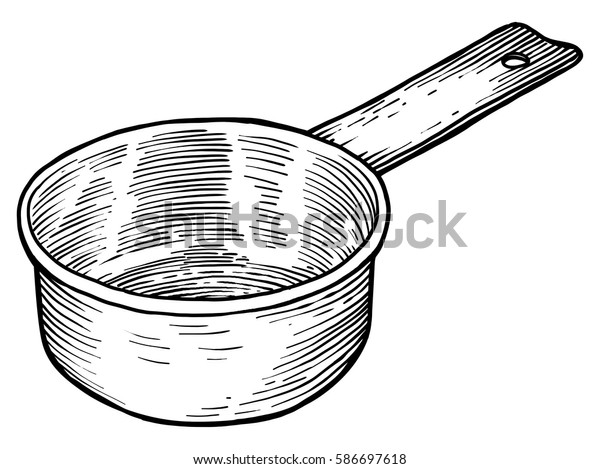 Pot Illustration Drawing Engraving Line Art Stock Vector (Royalty Free ...