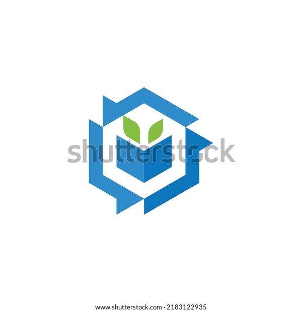 Pot Plant Logo Design Template Stock Vector (Royalty Free) 2183122935 ...