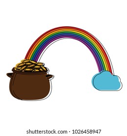 Pot Rainbow Stock Vector (Royalty Free) 1026458947 | Shutterstock