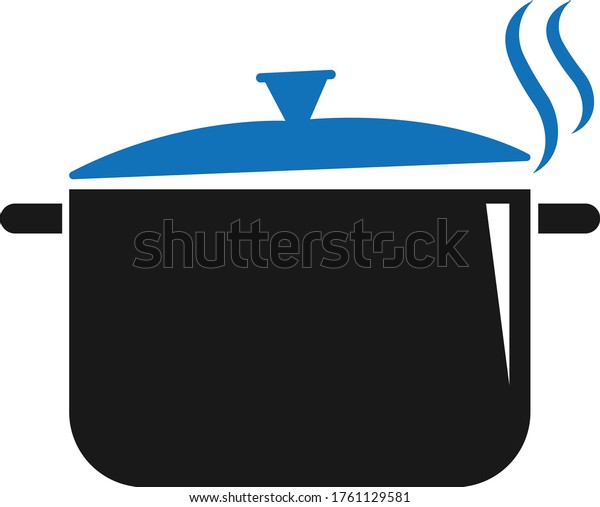 Pot Steam Cooking Icon Vector Illustration Stock Vector (Royalty Free ...