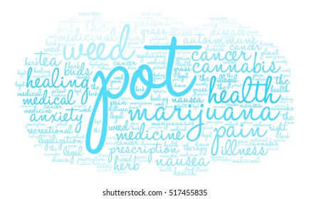 Pot Word Cloud On White Background: vector de stock (libre de regalías ...