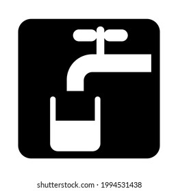 Potable Water Icon Isolated Vector Illustration Stock Vector (Royalty ...