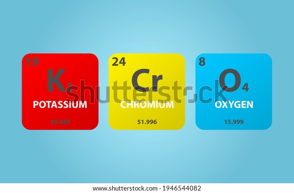 Potassium Chromate K2cro4 Molecule Simple Molecular Stock Vector ...