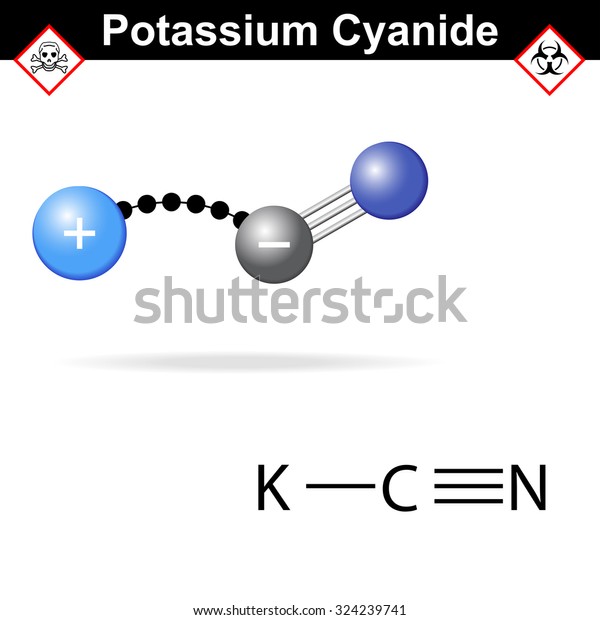 Potassium Cyanide Molecule Fatal Poison Structure Stock Vector (Royalty ...