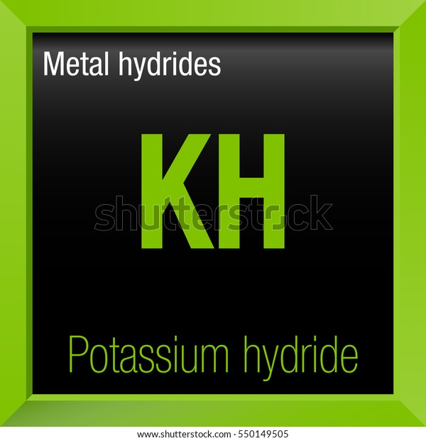 Potassium Hydride Chemical Formula Inside Yellow Stock Vector (Royalty ...