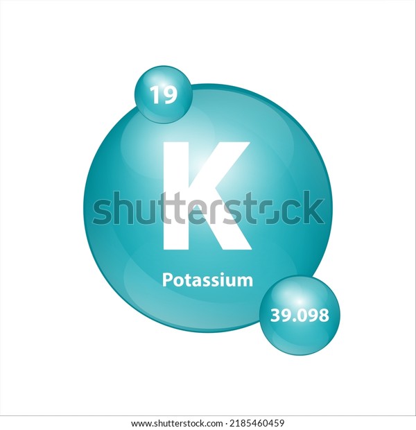 Potassium Kalium K Icon Structure Chemical Stock Vector (Royalty Free ...