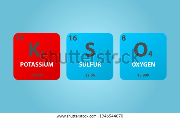 Potassium Sulfate K2so4 Molecule Simple Molecular Stock Vector (Royalty ...