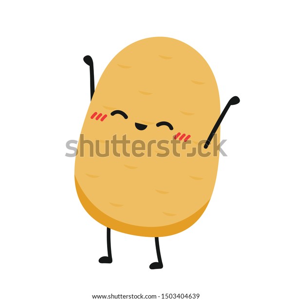 Potato Character Design Potato Vector Wallpaper Stock Vector (Royalty ...