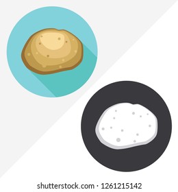 Potato Flat Vector Icon Illustration Black Stock Vector (Royalty Free ...