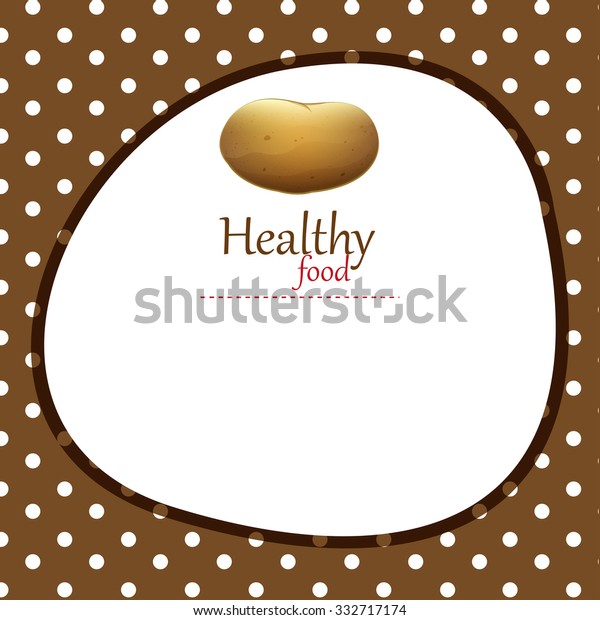 Potato On Border Design Illustration Stock Vector (Royalty Free ...