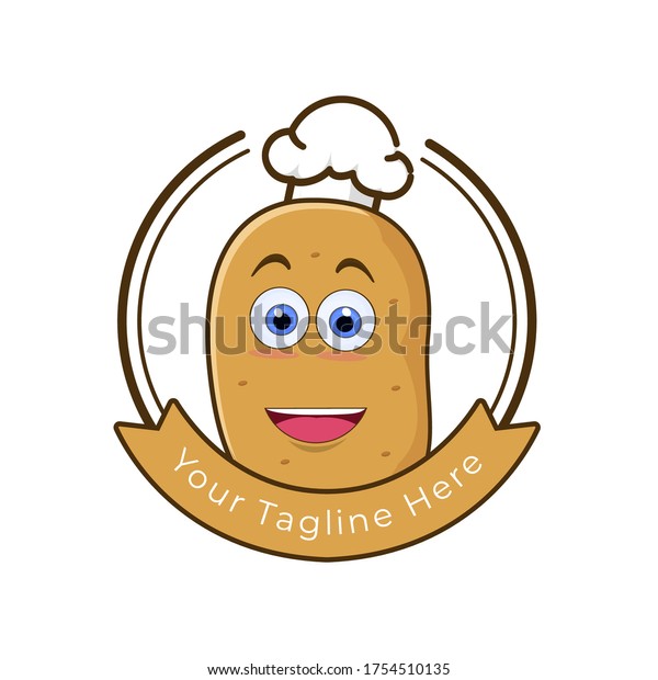 Potato Snack Logo Character Vector Illustration Stock Vector (Royalty ...